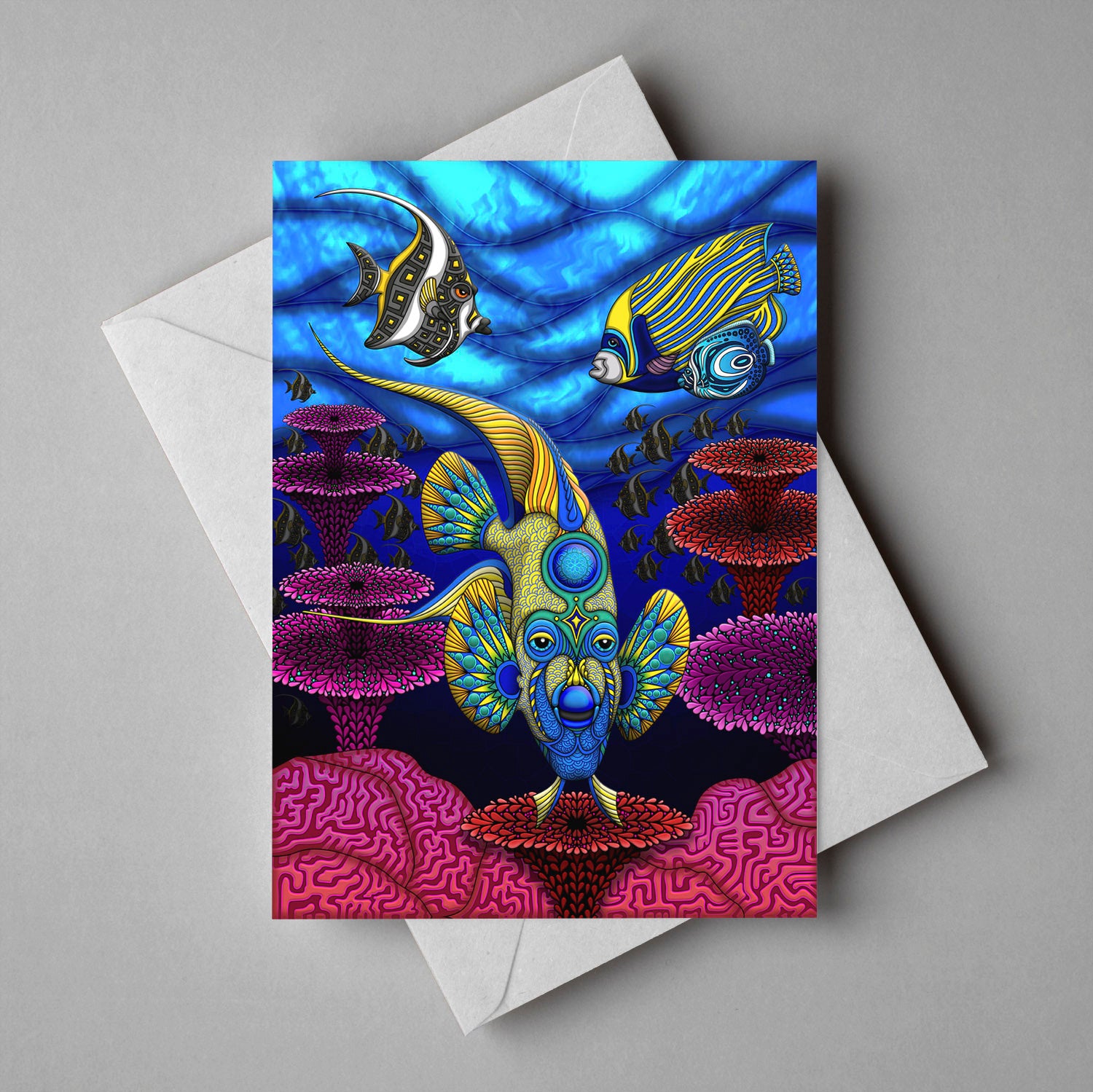 Angel Fish - Greeting Card – Phil Lewis Art