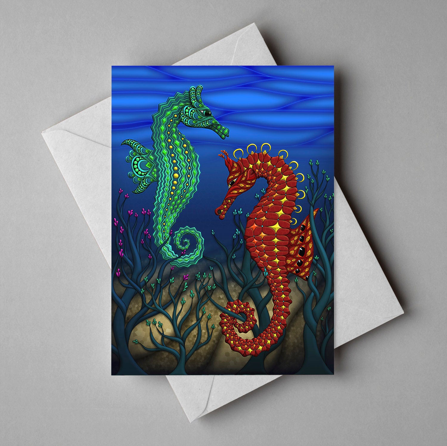 Sea Horses - Greeting Card – Phil Lewis Art