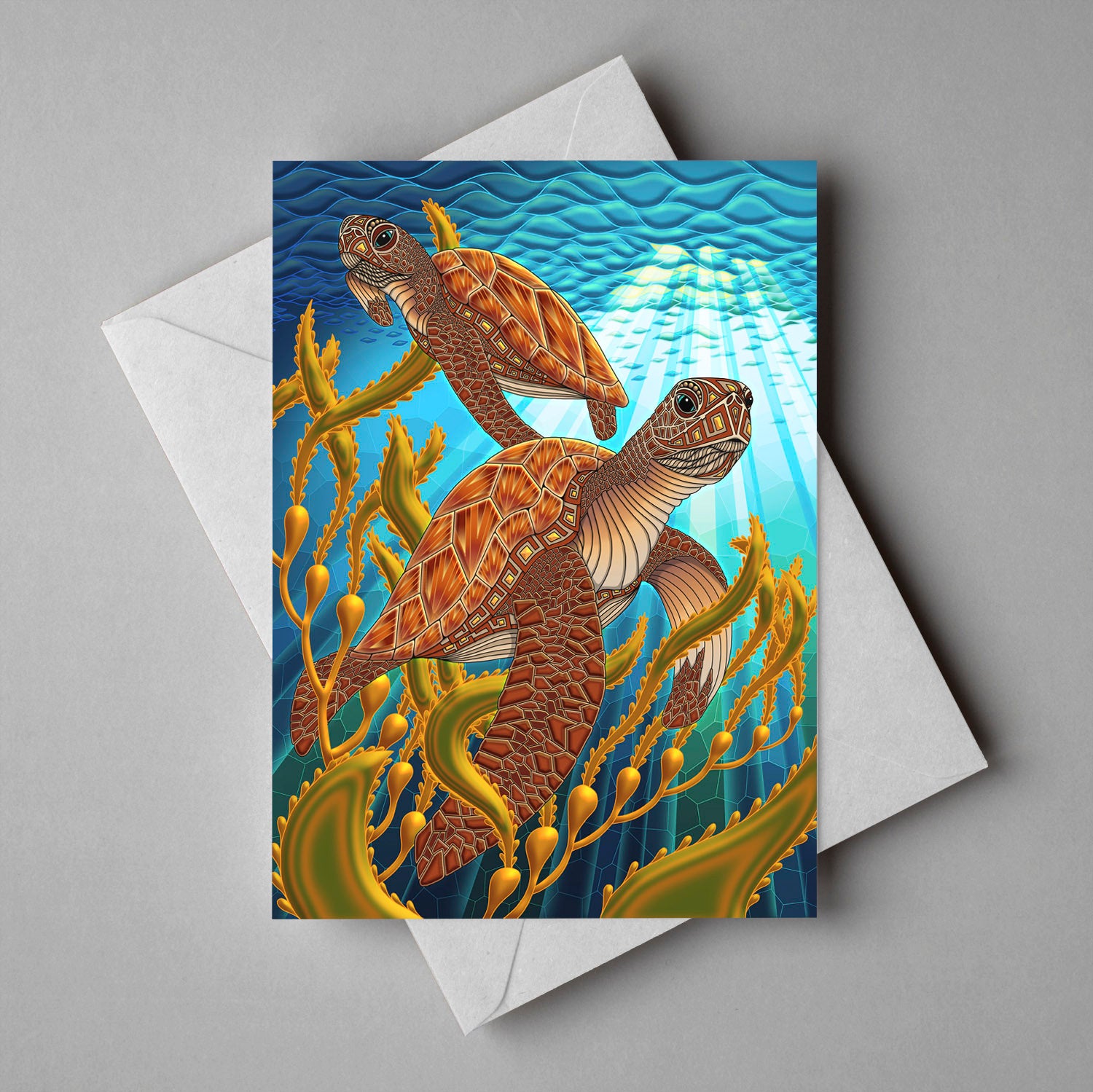 Sea Turtles - Greeting Card – Phil Lewis Art