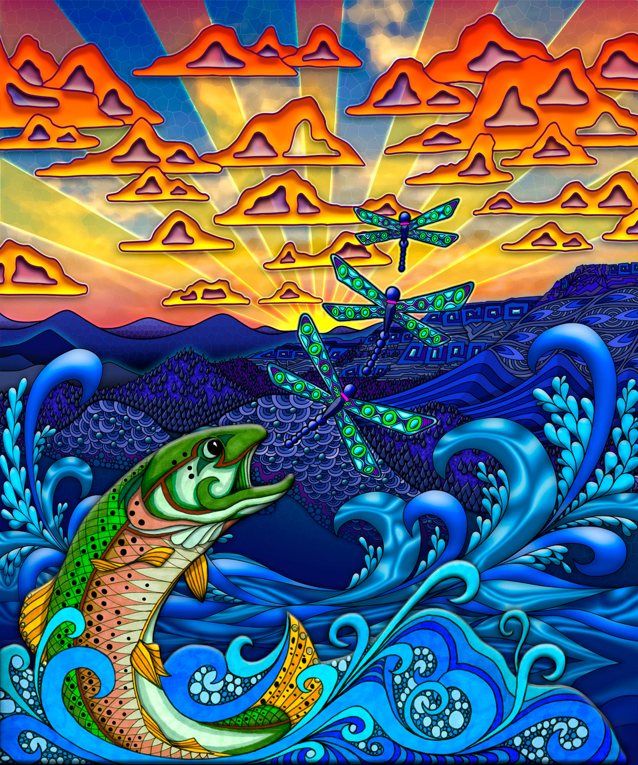 Up on the Blue Ridge Mountain - Print – Phil Lewis Art
