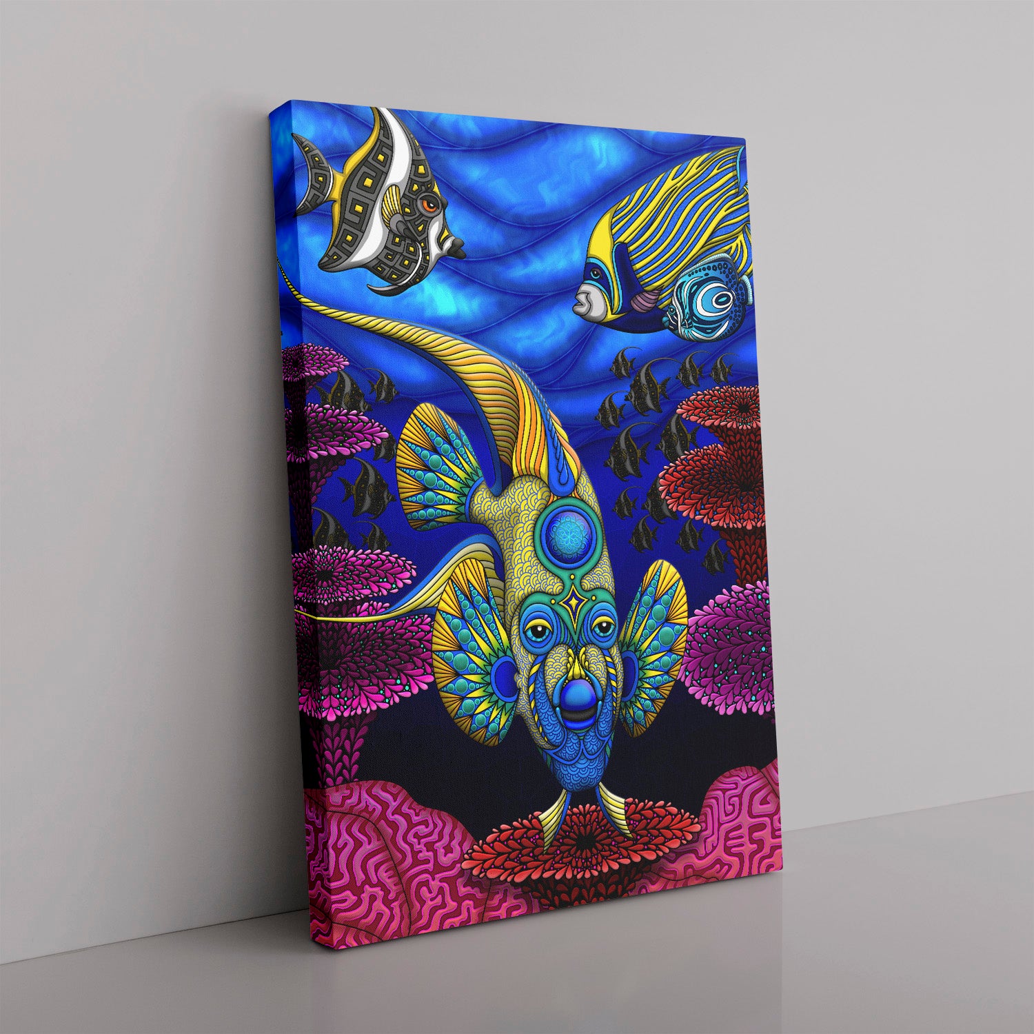 Trippy Signed Canvas with Visionary Artwork – Phil Lewis Art