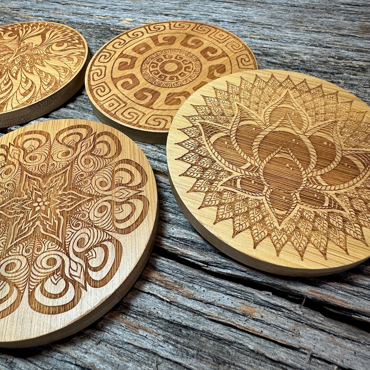 Laser Engraved Coaster Set V2 – Phil Lewis Art