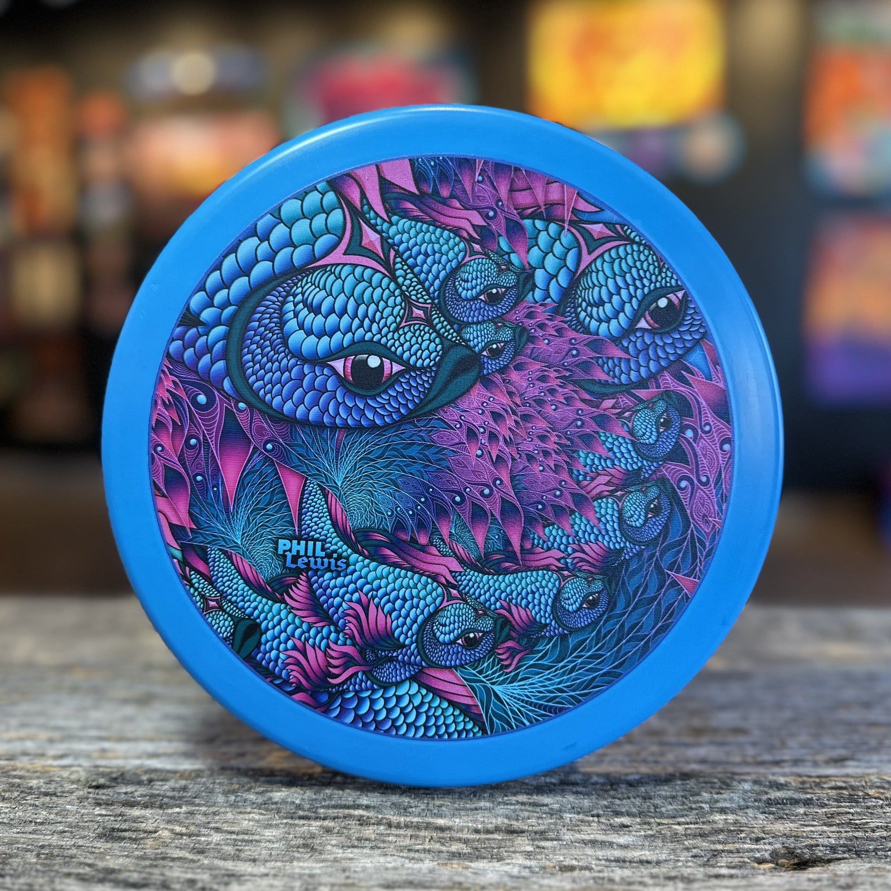 Trash Panda Recycled Golf Discs | Visionary Art – Phil Lewis Art