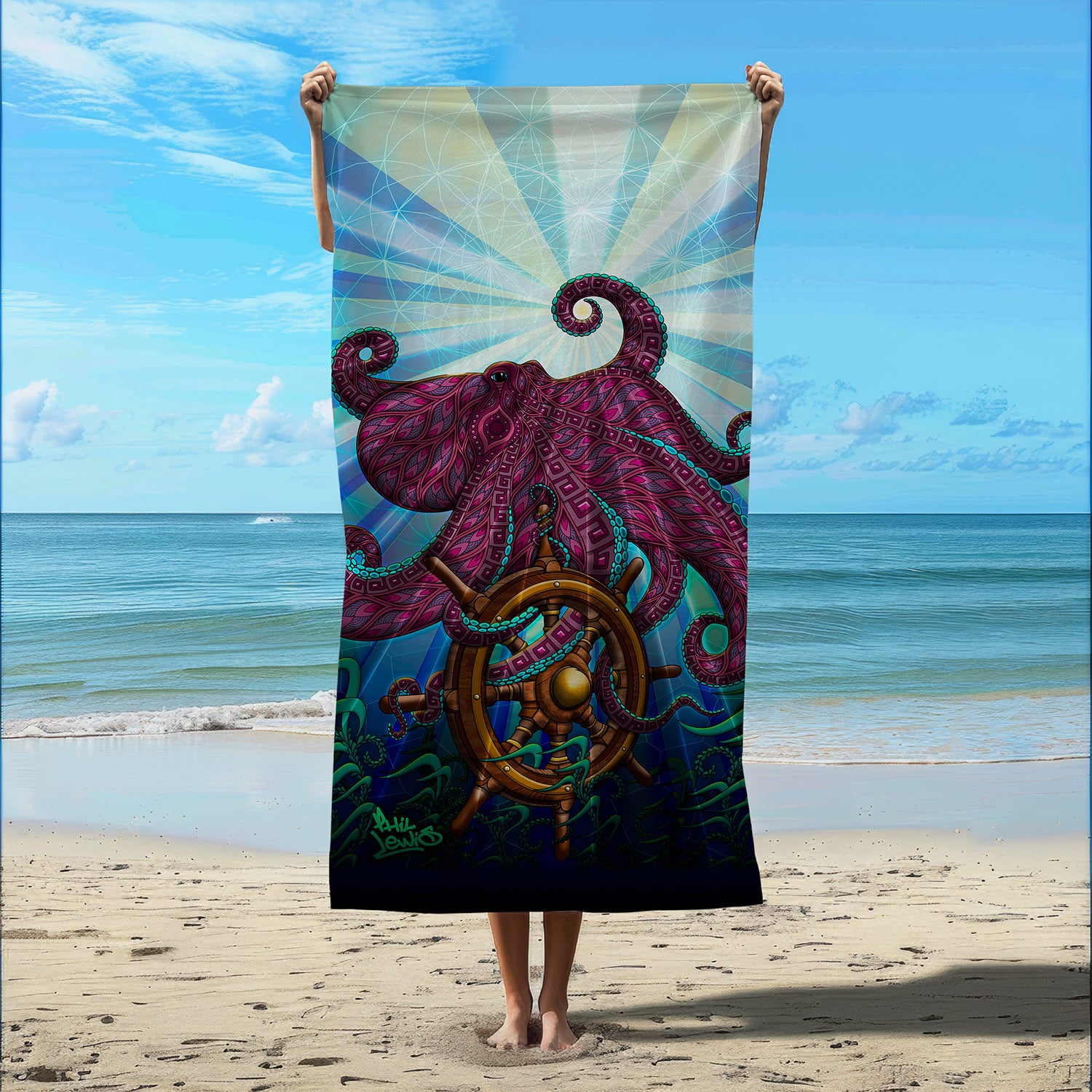 Octopus - Beach Towel – Phil Lewis Art
