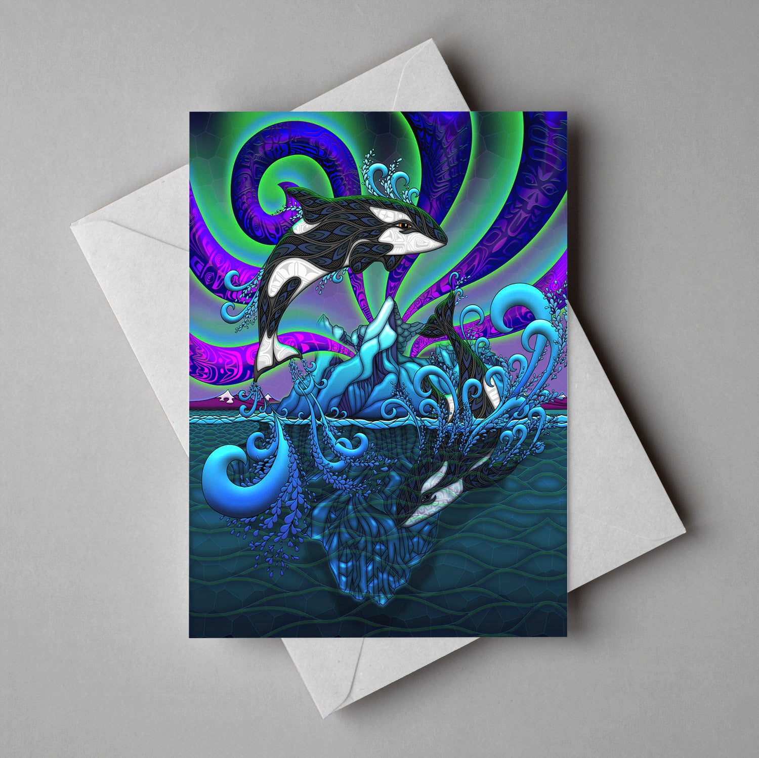 Orcas - Greeting Card – Phil Lewis Art