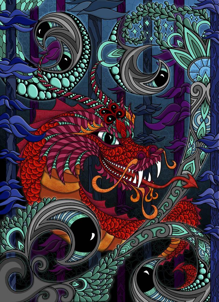 The Red Dragon - Print (Retail 11x14) – Phil Lewis Art