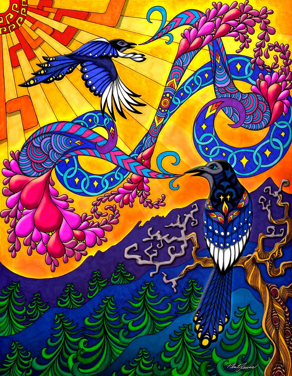 Magpies - Print (Retail 11x14) – Phil Lewis Art