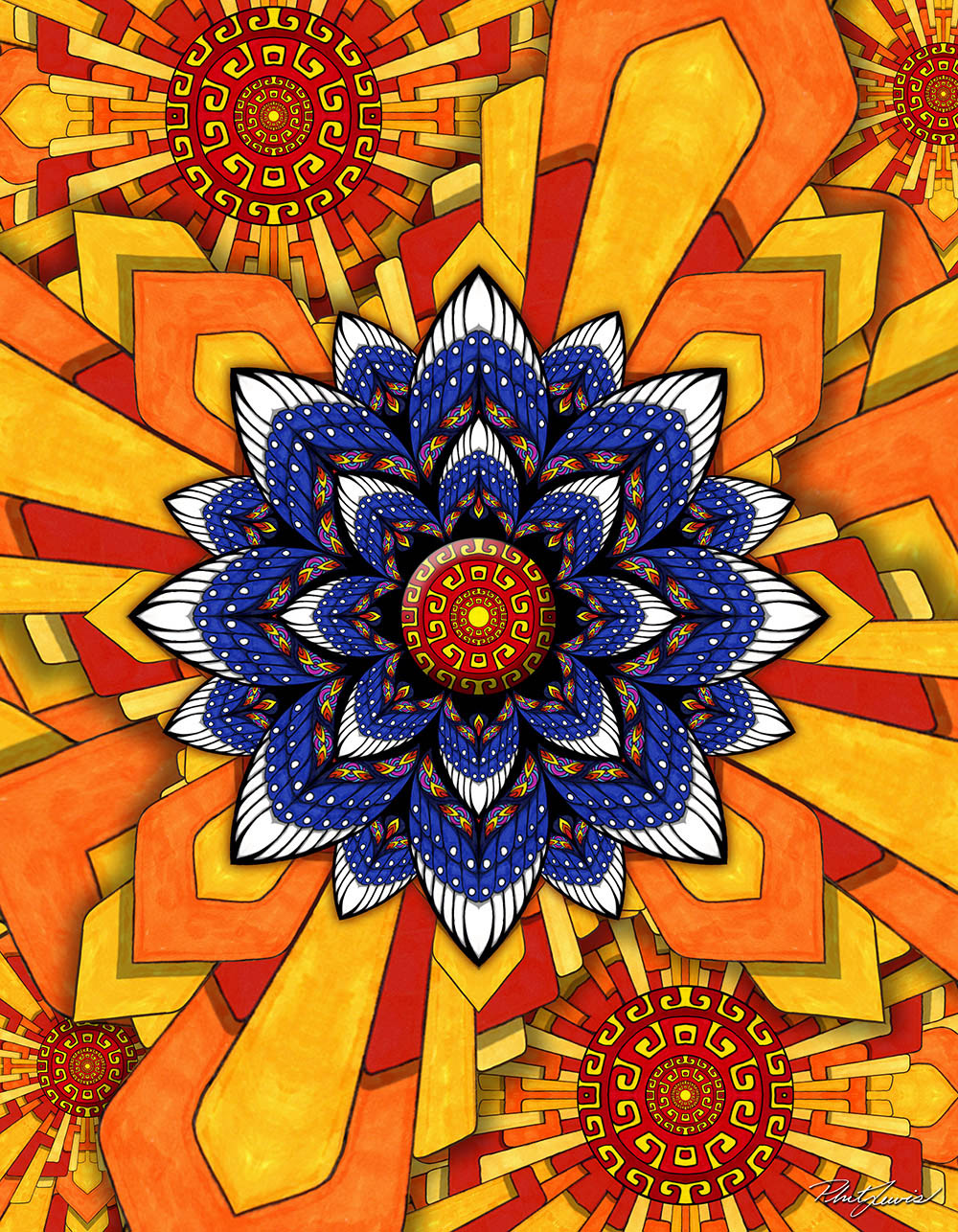 Magpie Mandala - Canvas Print – Phil Lewis Art