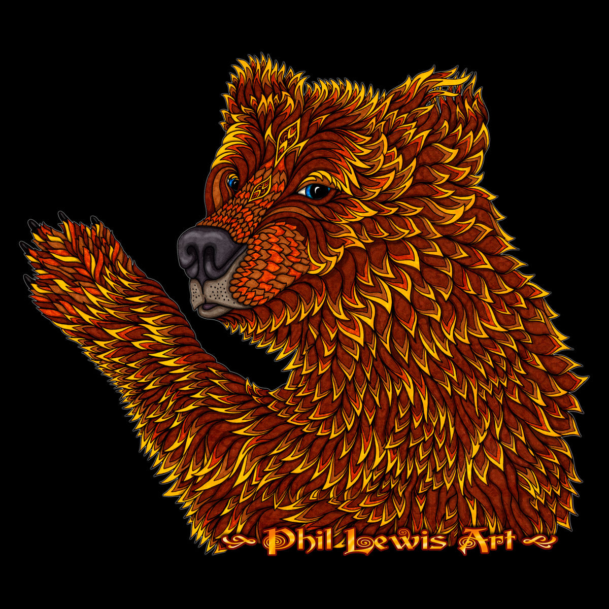 Psychedelic Owsley Sticker | Visionary Art – Phil Lewis Art