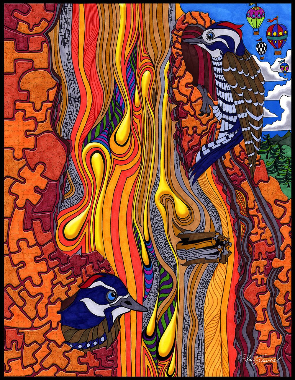 Woodpeckers - Print (Retail 11x14) – Phil Lewis Art